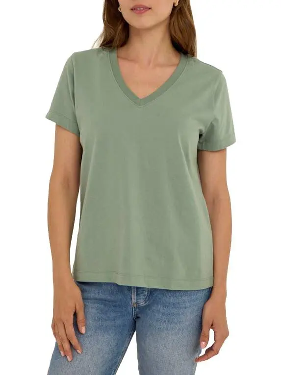 THREADS 4 THOUGHT Organic Cotton V-neck T-shirt - Wasabi