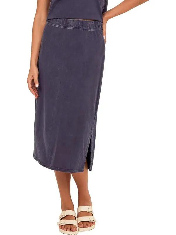 THREADS 4 THOUGHT Adella Mineral Wash Midi Skirt - Stargazer