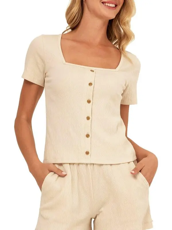THREADS 4 THOUGHT Jamila Smocked Jersey Top - Aspen