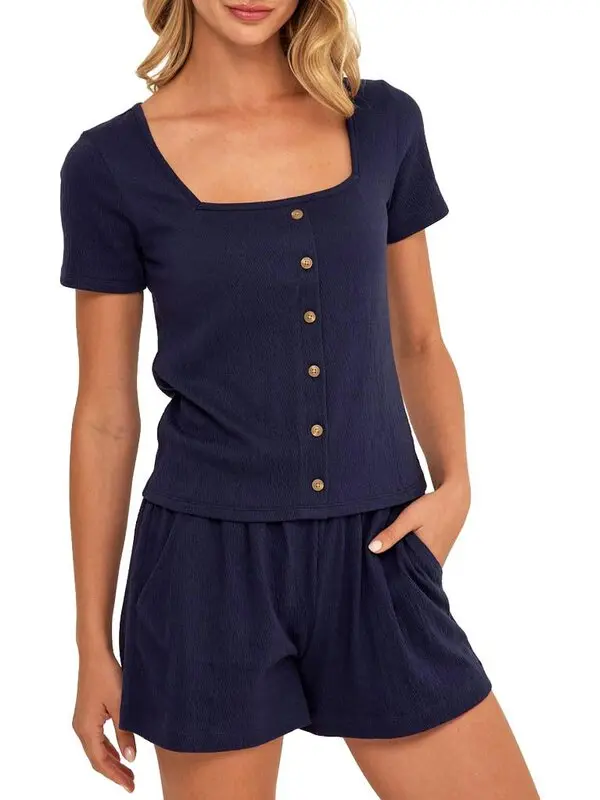 THREADS 4 THOUGHT Jamila Smocked Jersey Top - Stargazer