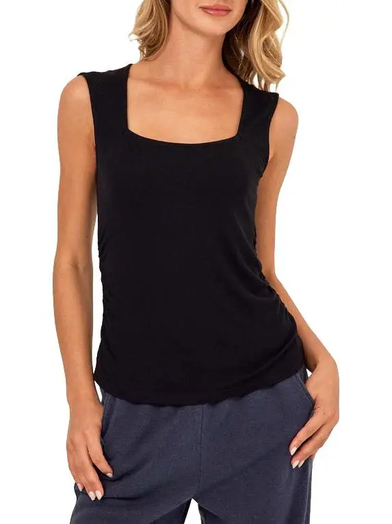THREADS 4 THOUGHT Brynlee Square Neck Rib Tank - Black