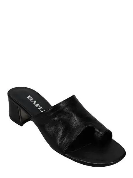 Vaneli Cruz Toe Loop Sandal - Black