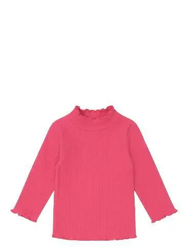 HUXBABY Ribbed Long-sleeved Top - Cherry