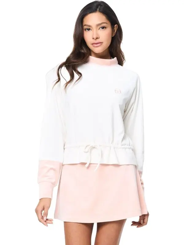 SERGIO TACCHINI Lina Velour Top - Gardenia