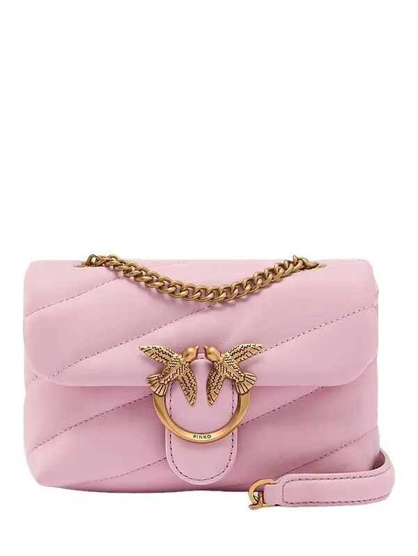 Pinko Love Puff Baby Leather Crossbody Bag - Pq