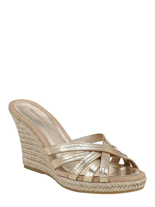 Veronica Beard Phylina Espadrille Sandals - Gold