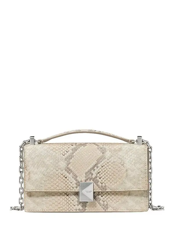 Kate Spade New York Deco Mini Snake Embossed Leather Crossbody - Neutral