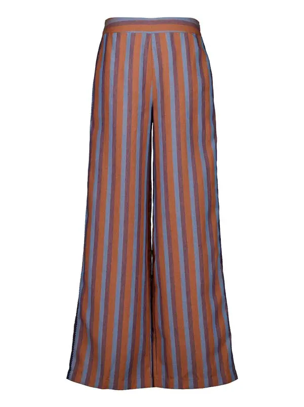 PAULA Dora Striped Linen Pants - Multicolour
