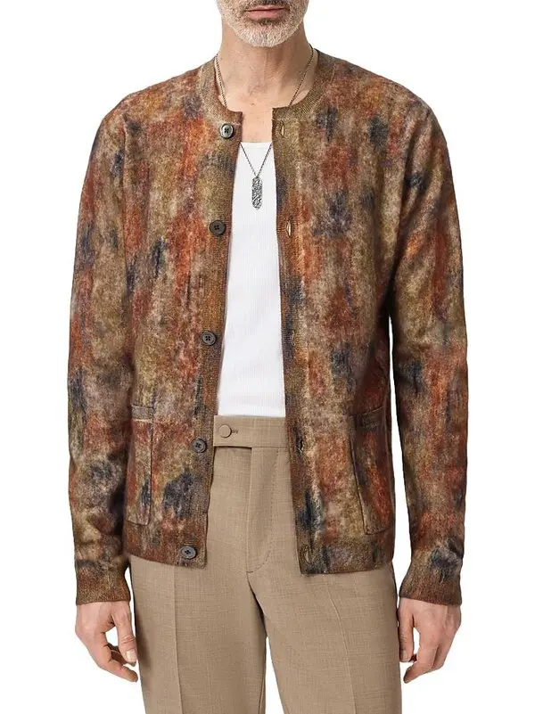 John Varvatos Marcello Cashmere Cardigan - Brown Sugar