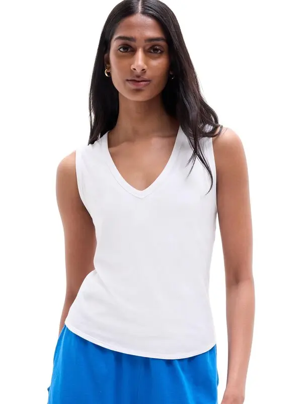 Athleta Foundation V-neck Tank - Bright White