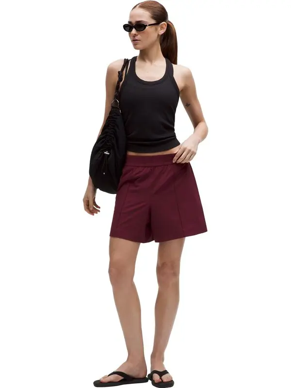Lululemon Breezily Mid-rise Short 6 - Burgundy Bay