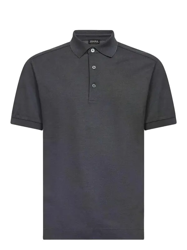 Zegna Button-placket Polo Shirt - Grey