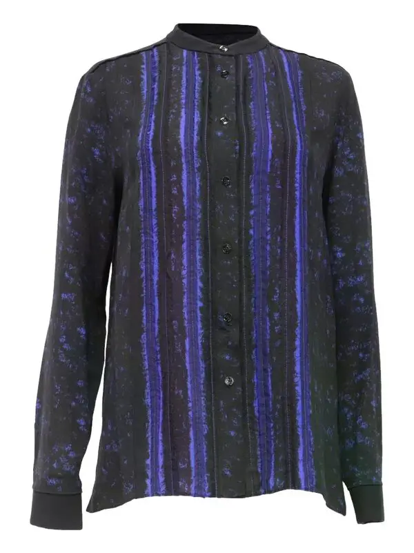 Proenza Schouler Printed Long Sleeve Blouse - Black
