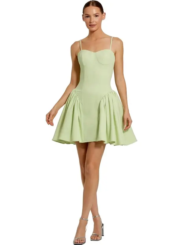Mac Duggal Sweetheart Neck Mini Dress - Fennel