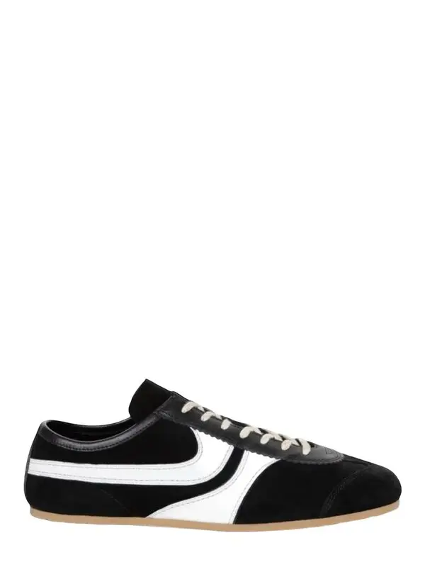 Dries Van Noten Leather Sneakers - Black/white
