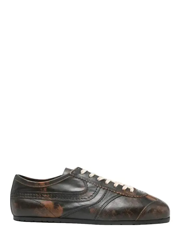 Dries Van Noten Leather Sneakers - Tan