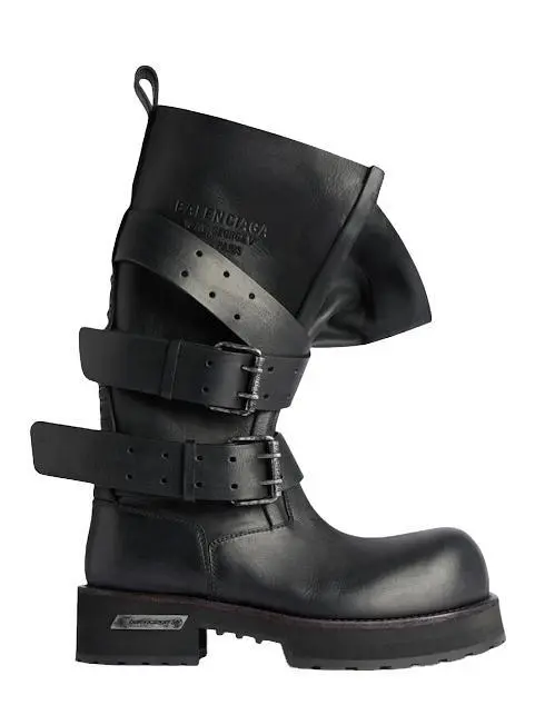 Balenciaga Venom High Boots - Black/silver