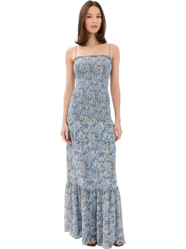 Veronica Beard Clem Maxi Dress - Blue Jay Multi