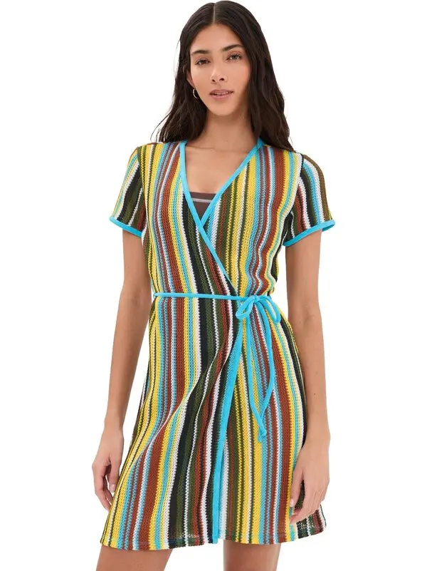 Staud Spritz Stripe Mini Dress - Skate Stripe