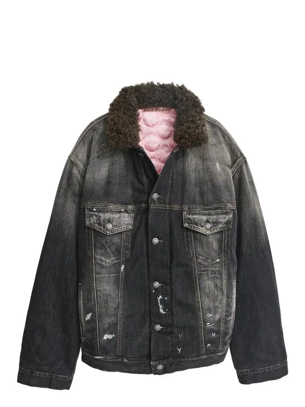 Acne Studios Lined Denim Jacket - Black