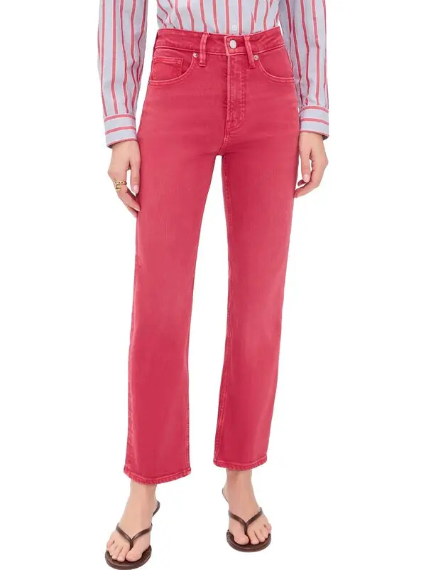 Good American Icon Ankle Jeans - Cherry Red