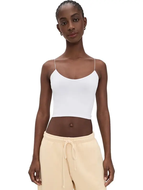 Free People Skinny Strap Seamless Brami - White