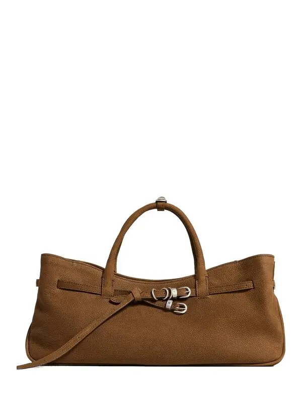 MARGESHERWOOD Grandma Used Shoulder Bag - Chestnut Nubuck