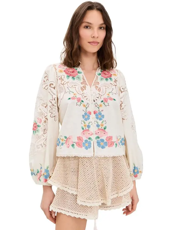 Sea Astrid Embroidery Blouse - Multi