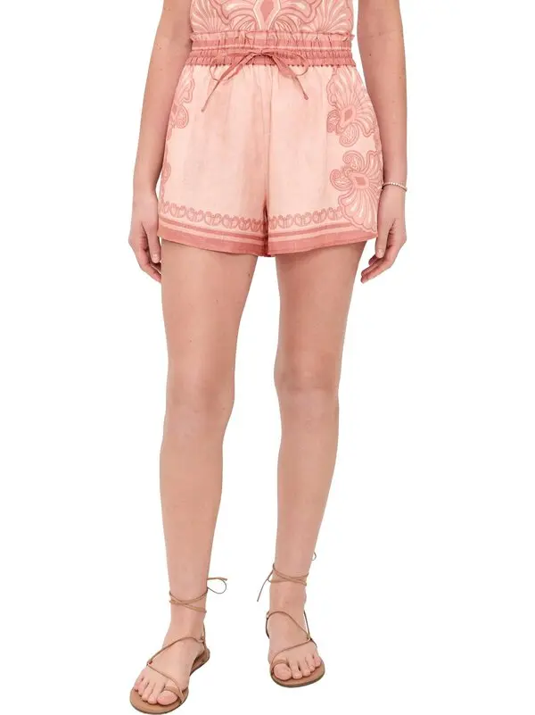 SHANI SHEMER Carly Shorts - Pink Shell Print