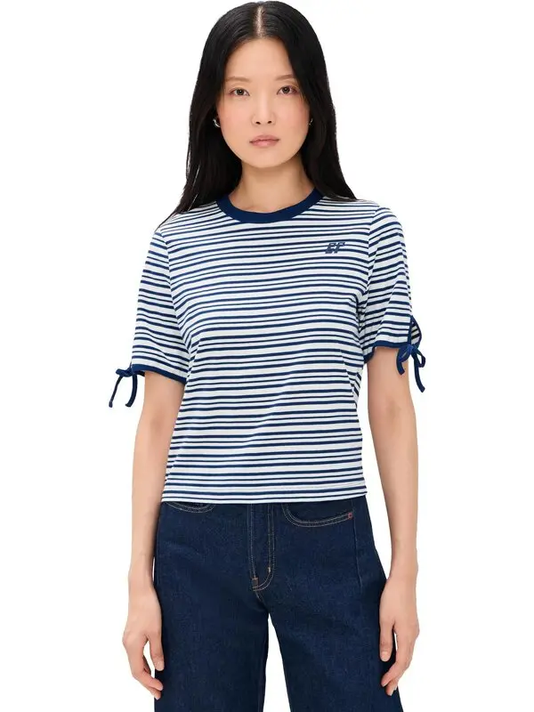 Baum Und Pferdgarten Janet Striped Tee - Derby Blue Stripe