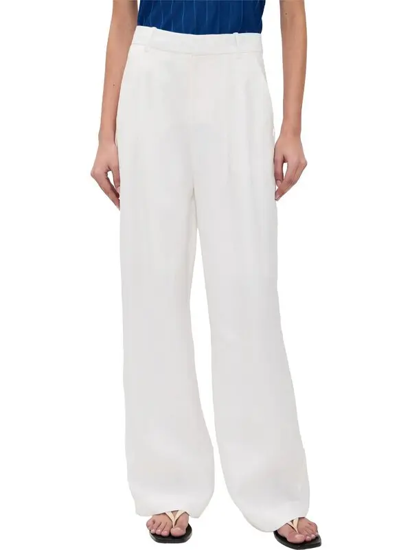 FRAME The Linen Trouser - White