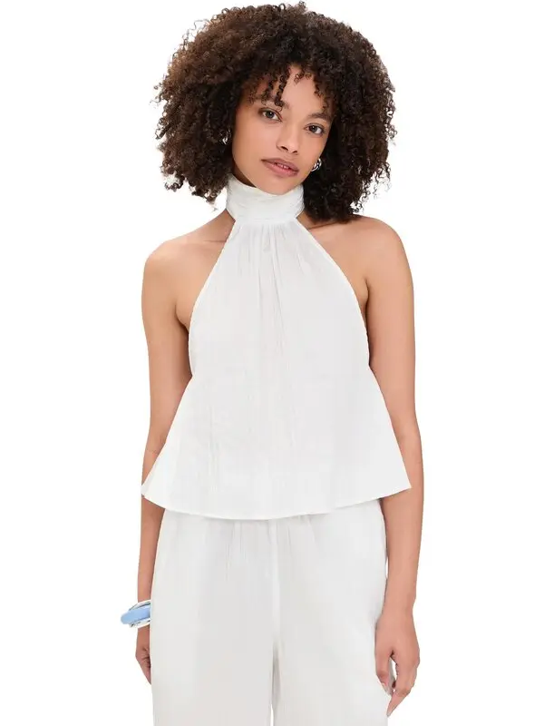 THE LINE BY K Tess Halterneck Top - White