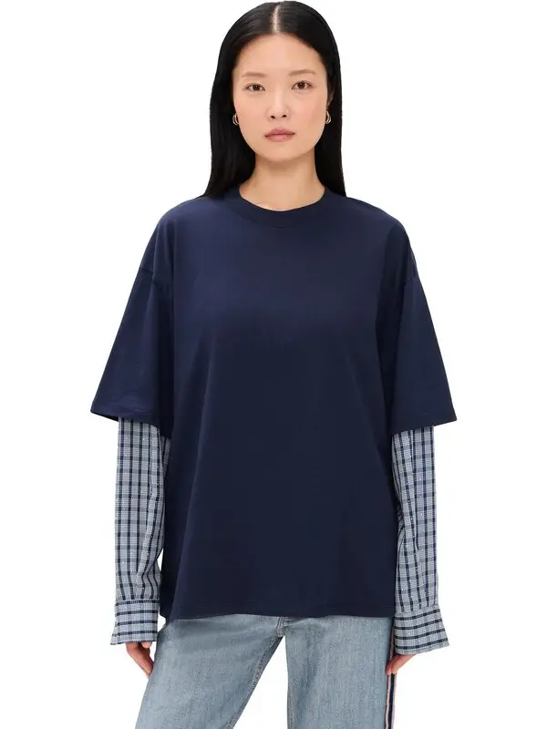 Lioness Bottega Embellished Shirt - Navy