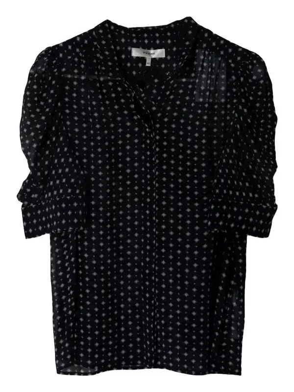 FRAME Printed Button Down Shirt - Blue