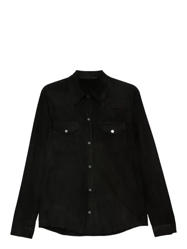 SALVATORE SANTORO Suede Shirt - Black