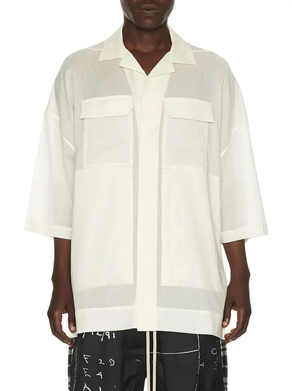 Rick Owens Magnum Tommy Shirt In Cream - Butter