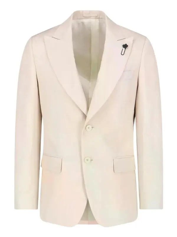 LARDINI Single-breasted Blazer - Neutrals