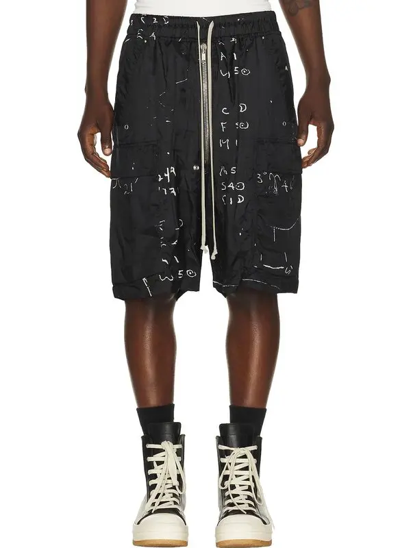 Rick Owens Cargobela Shorts - Black & Milk