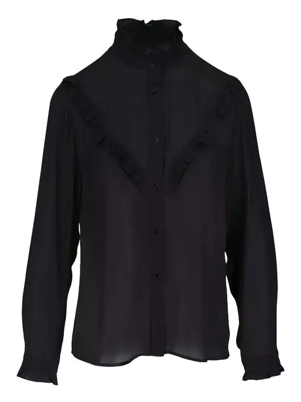 NILI LOTAN Ruffled Blouse - Black