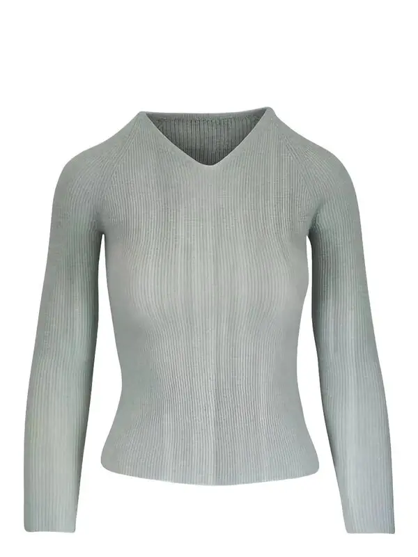 Vince V-neck Knit Top - Grey