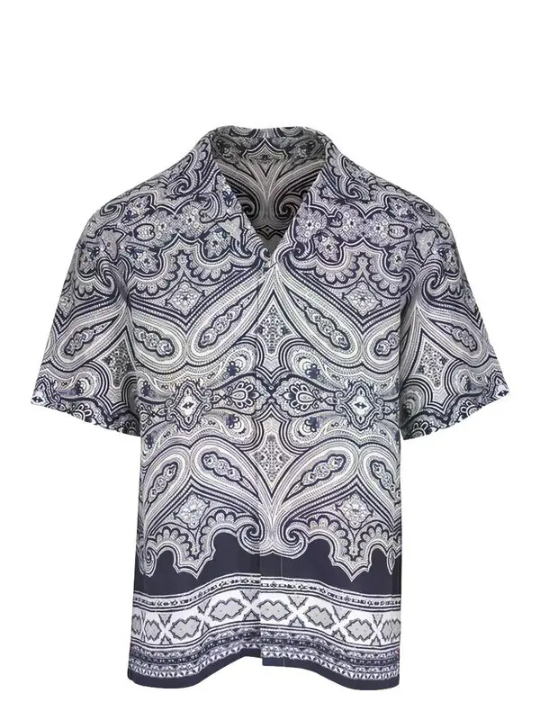 Orlebar Brown Paisley Woven Shirt - Blue