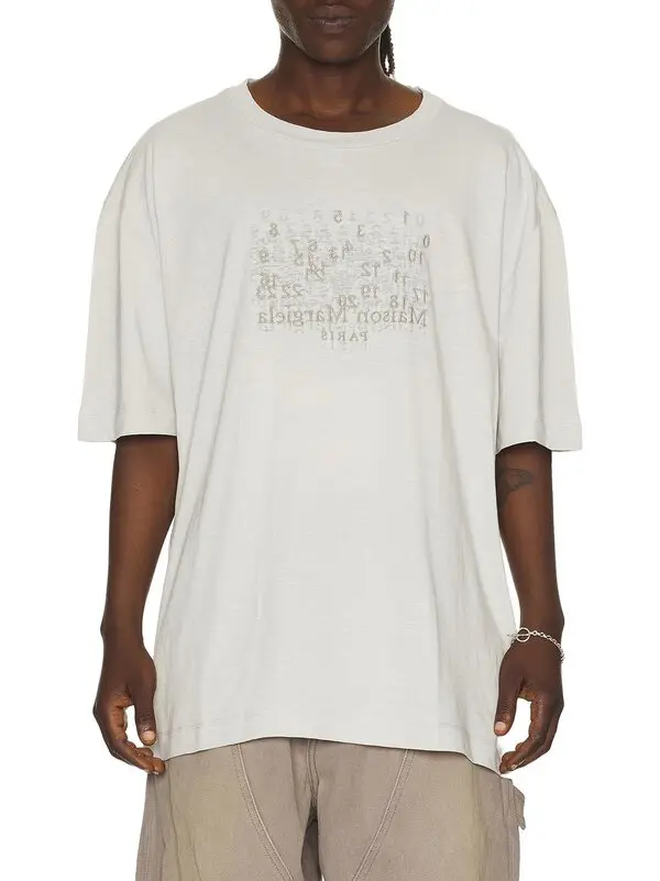 MAISON MARGIELA T-shirt In White - Pearl Grey
