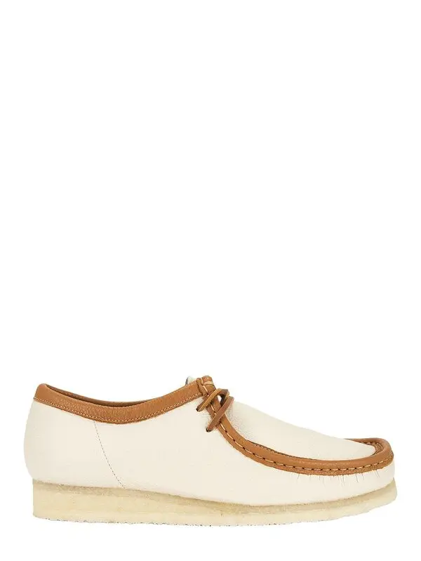 Clarks Wallabee - White Combi Lea