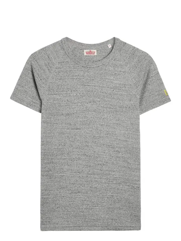 STRETCH FRAISE Ribbed Stretch-cotton T-shirt - Grey