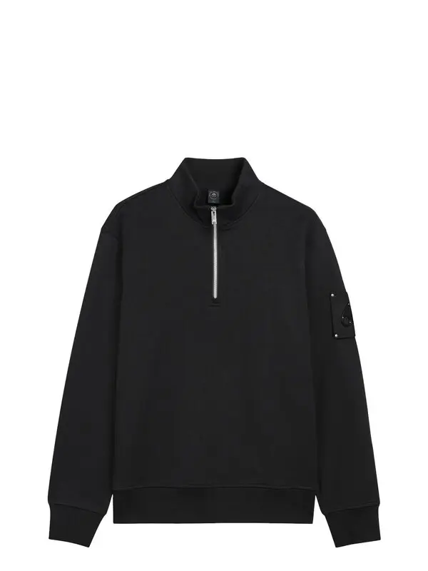 Moose Knuckles Hartsfield Half-zip Sweatshirt - Black