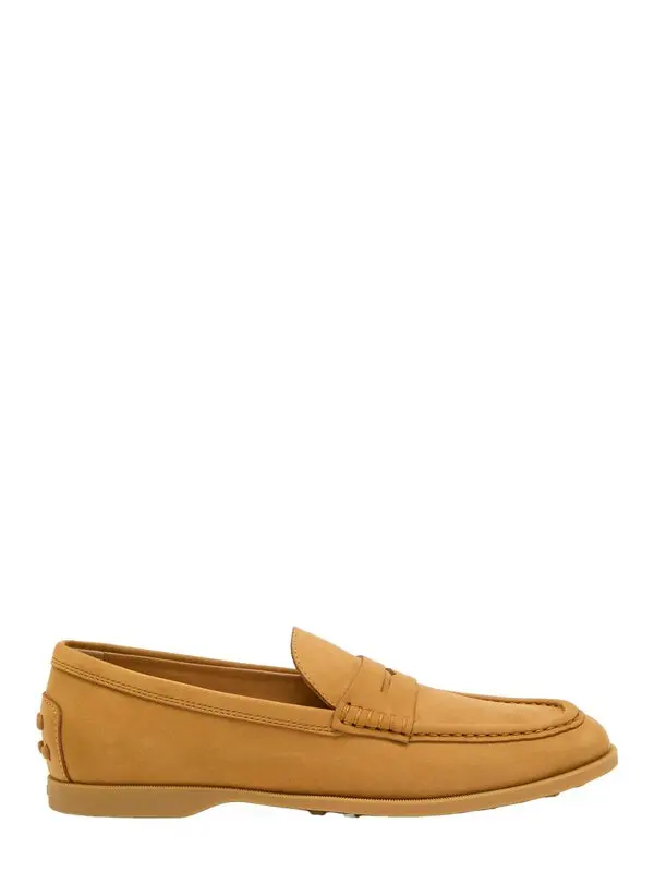 TOD'S Gomma Leggero Nubuck Loafers - Tan