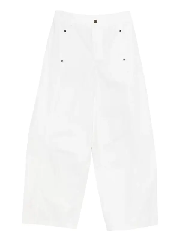YERSE Barrel-leg Trousers - White