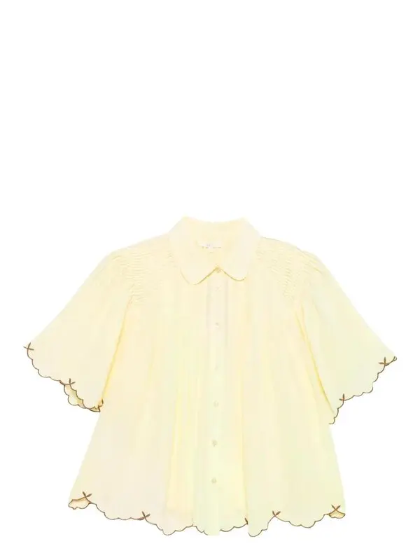 YERSE Scalloped Shirt - Yellow