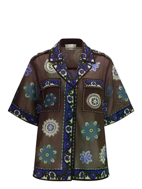 ALEMAIS Floral Print Shirt - Brown