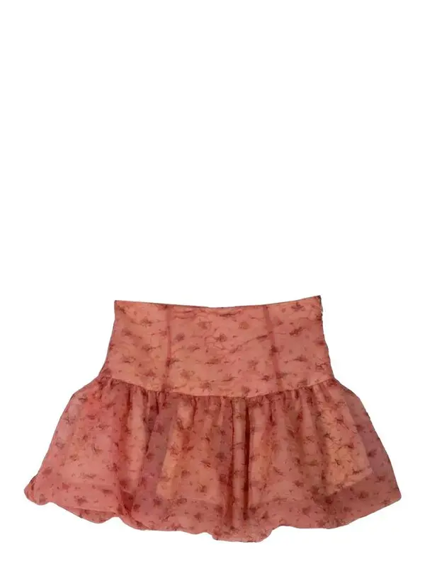 GANNI Shibori Organza Mini Skirt - Pink